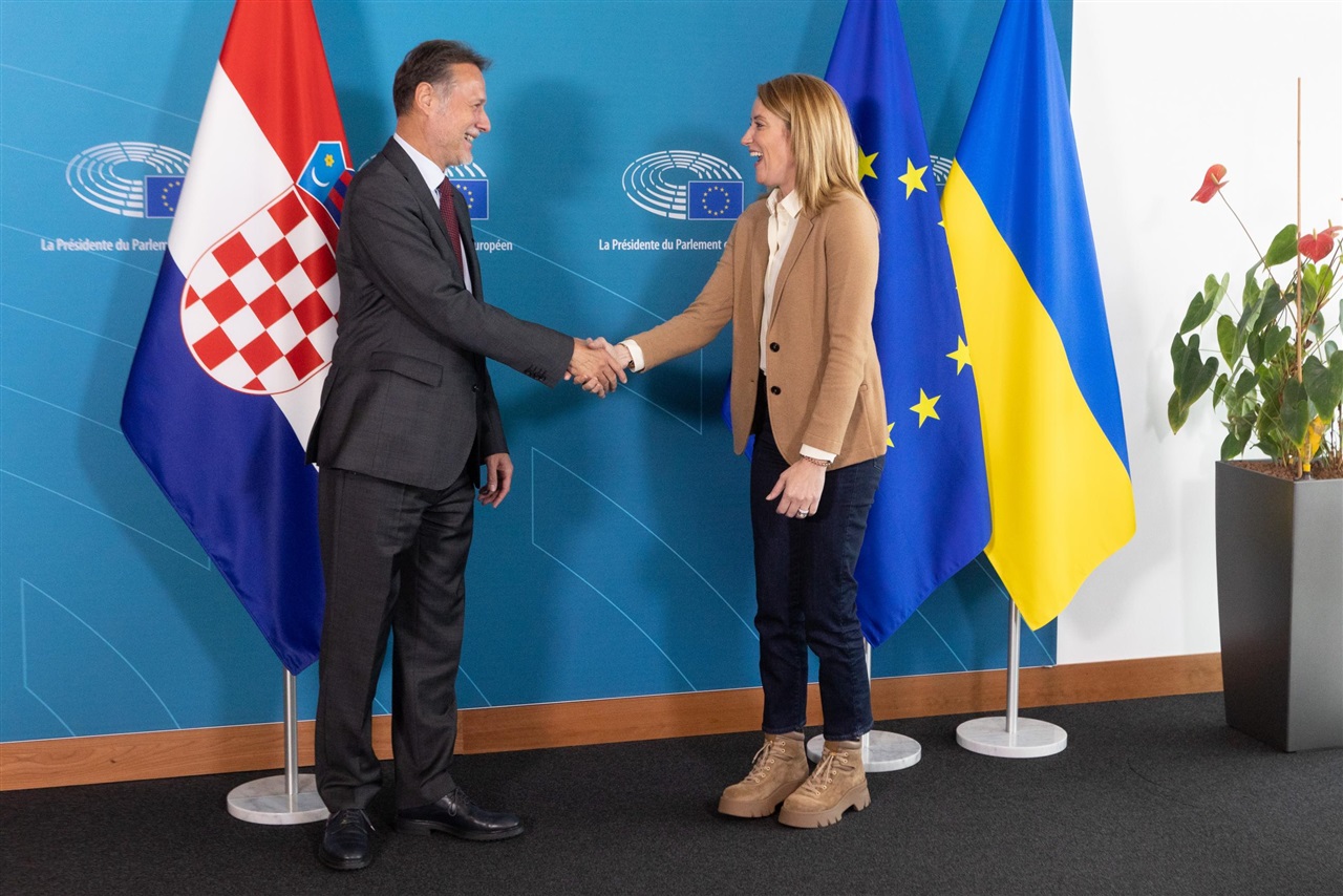 Predsjednik Hrvatskoga sabora Gordan Jandroković sastao se s predsjednicom Europskog parlamenta ...